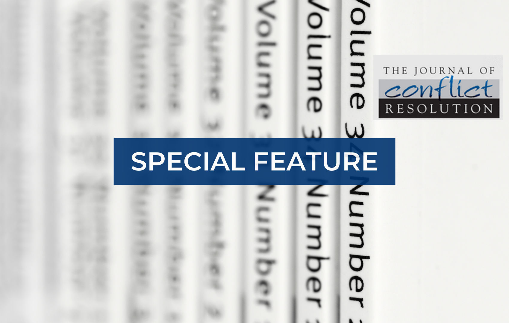 Announcing the publication of a special feature on Social Cohesion and ...