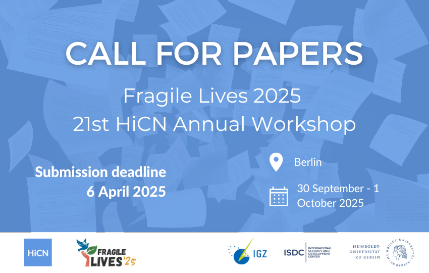 Call for Papers: Fragile Lives 2025 HiCN Workshop – HiCN